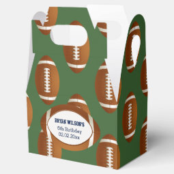 Personalized favor box Sports Party football theme | Zazzle
