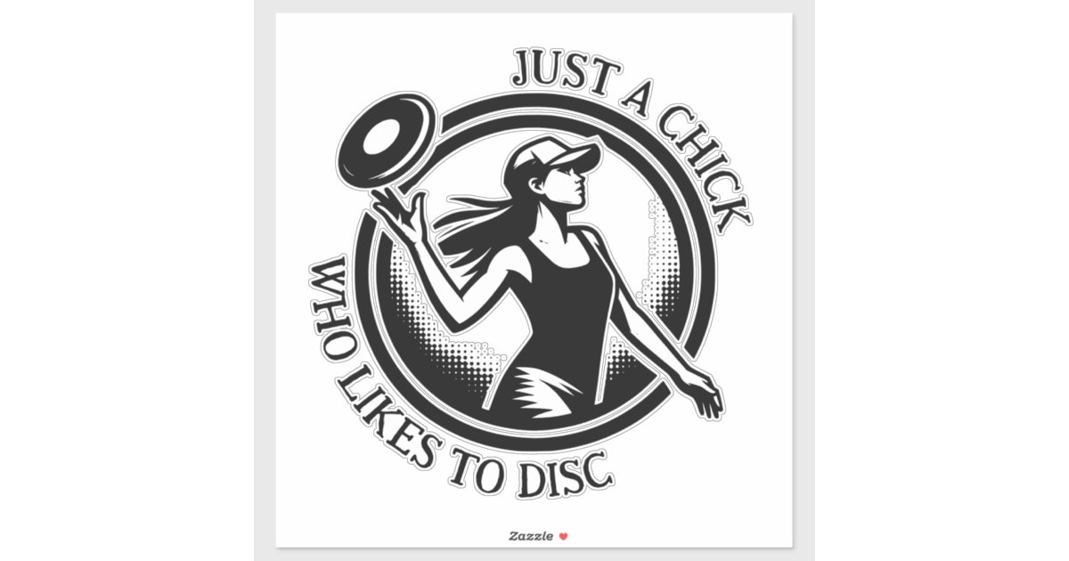 Personalized female Disc Golf Sticker | Zazzle