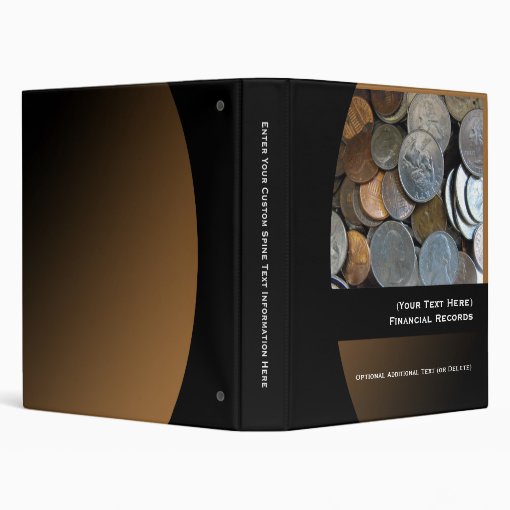 Personalized Financial Records Binder, USD Coins Binder | Zazzle