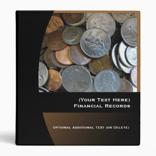 Personalized Financial Records Binder, USD Coins Binder | Zazzle