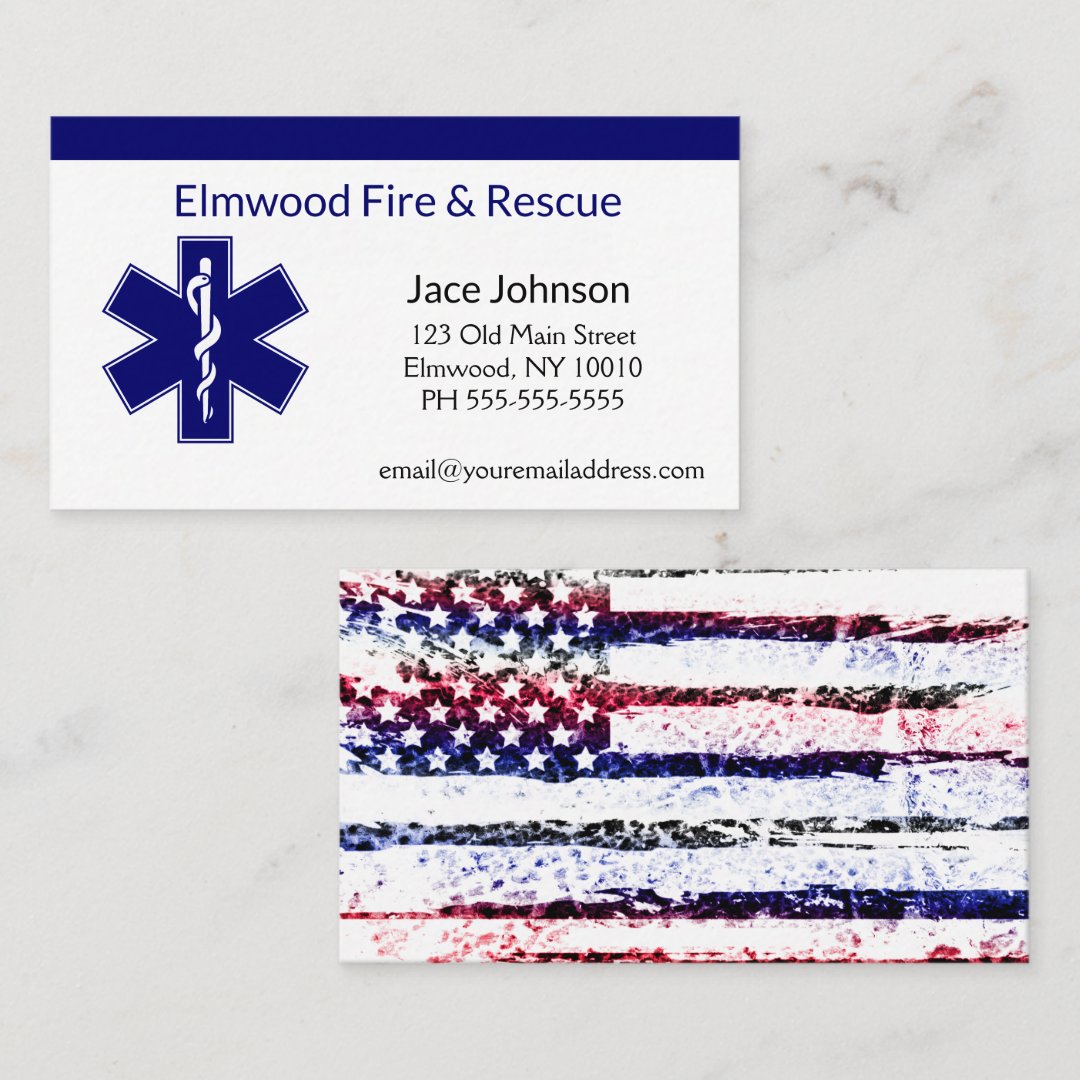 Personalized Fire and Rescue Business Card | Zazzle