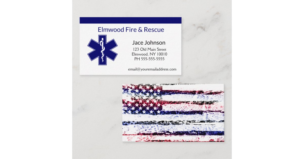 Personalized Fire and Rescue Business Card | Zazzle