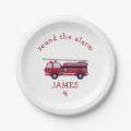 Personalized Fire truck Party Paper Plates | Zazzle