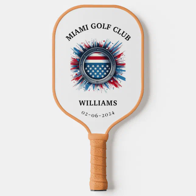 Personalized Firefighter Monogram Carbon Fiber Pickleball Paddle | Zazzle