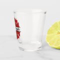 Personalized Firefighter Red Logo Symbol Shot Glass | Zazzle
