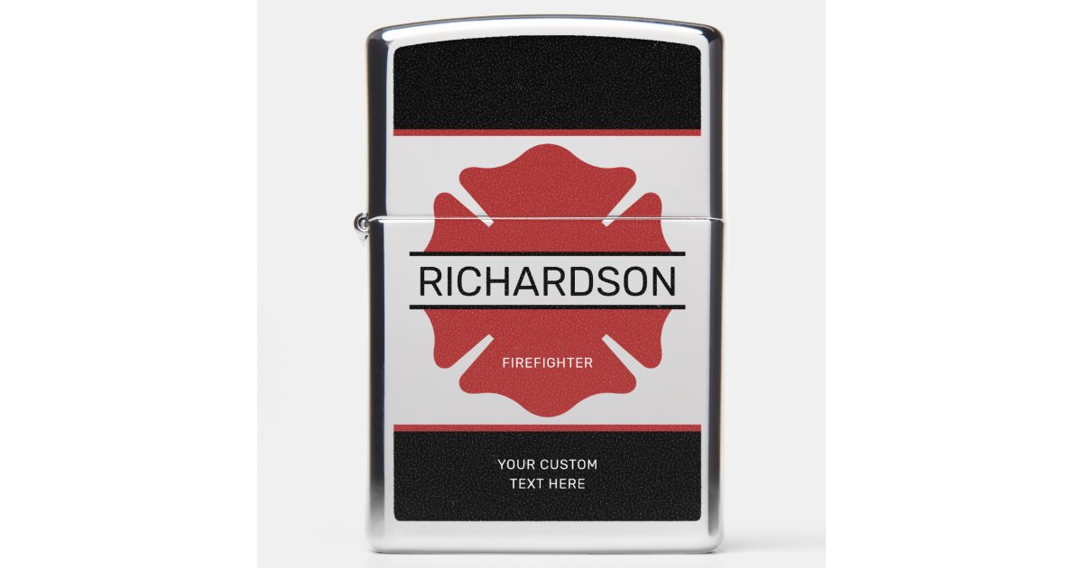 Personalized Firefighter Symbol Zippo Lighter | Zazzle
