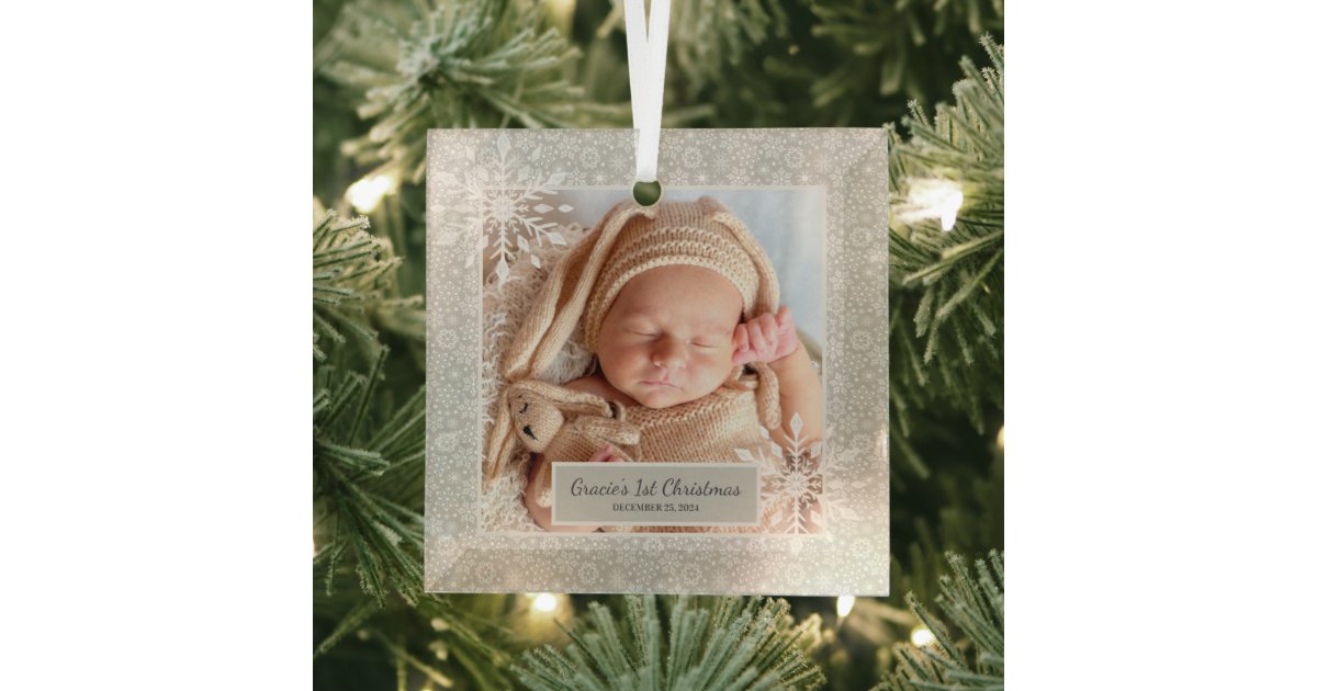 Personalized First Christmas Ornament | Zazzle