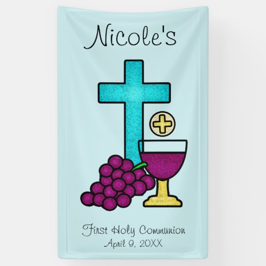 Personalized First Holy Communion Banner | Zazzle.com