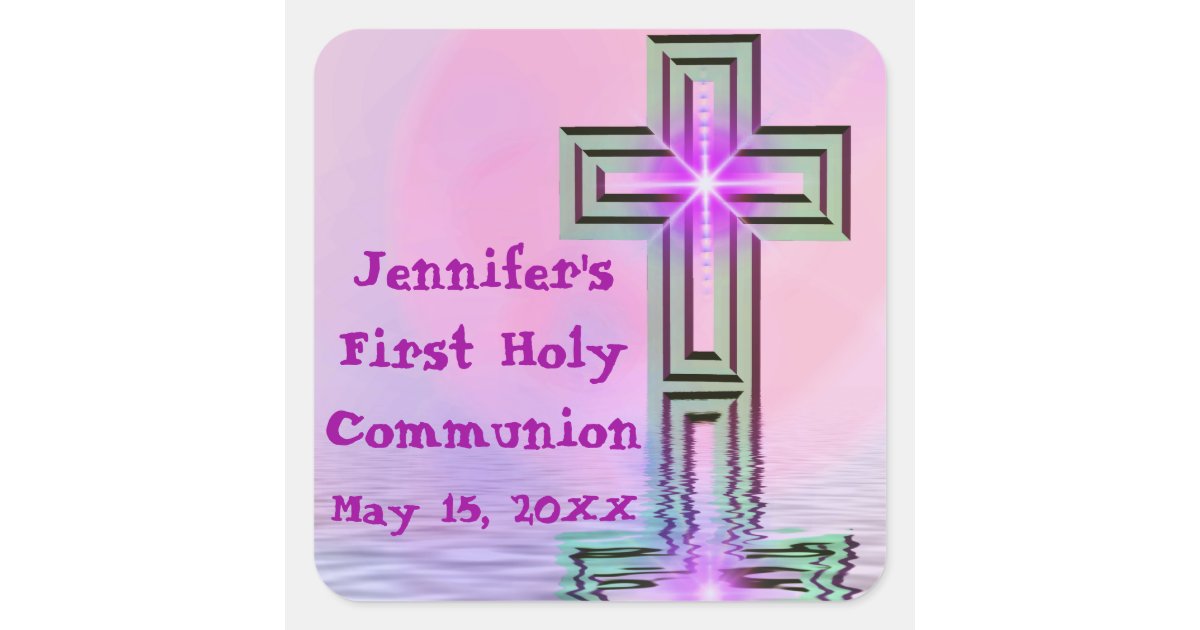 Personalized First Holy Communion Stickers | Zazzle.com