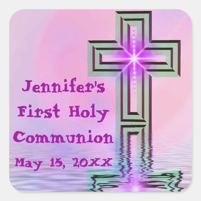 Personalized First Holy Communion Stickers | Zazzle.com
