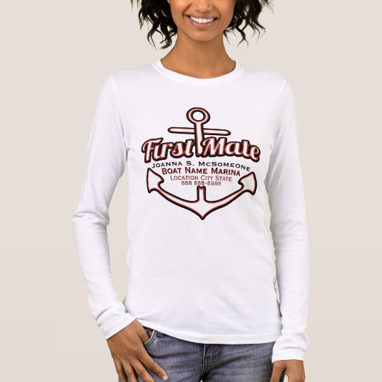 Personalized First Mate Anchor Nautical Tee | Zazzle.com