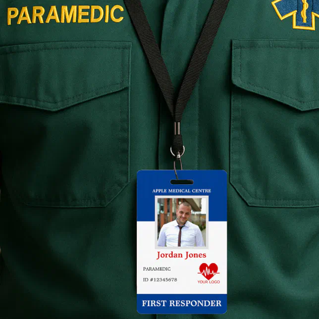 Personalized First Responder Photo ID Security Badge | Zazzle