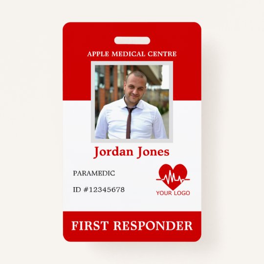 Personalized First Responder Photo ID Security Badge | Zazzle.com