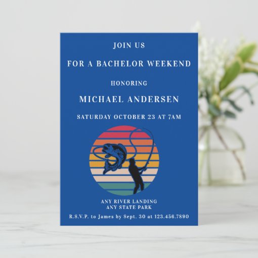 Personalized Fishing Bachelor Weekend Invitation | Zazzle