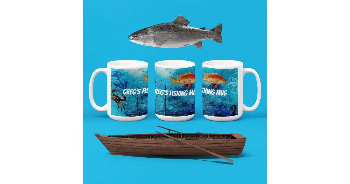 Personalized Fishing Coffee Mug | Zazzle