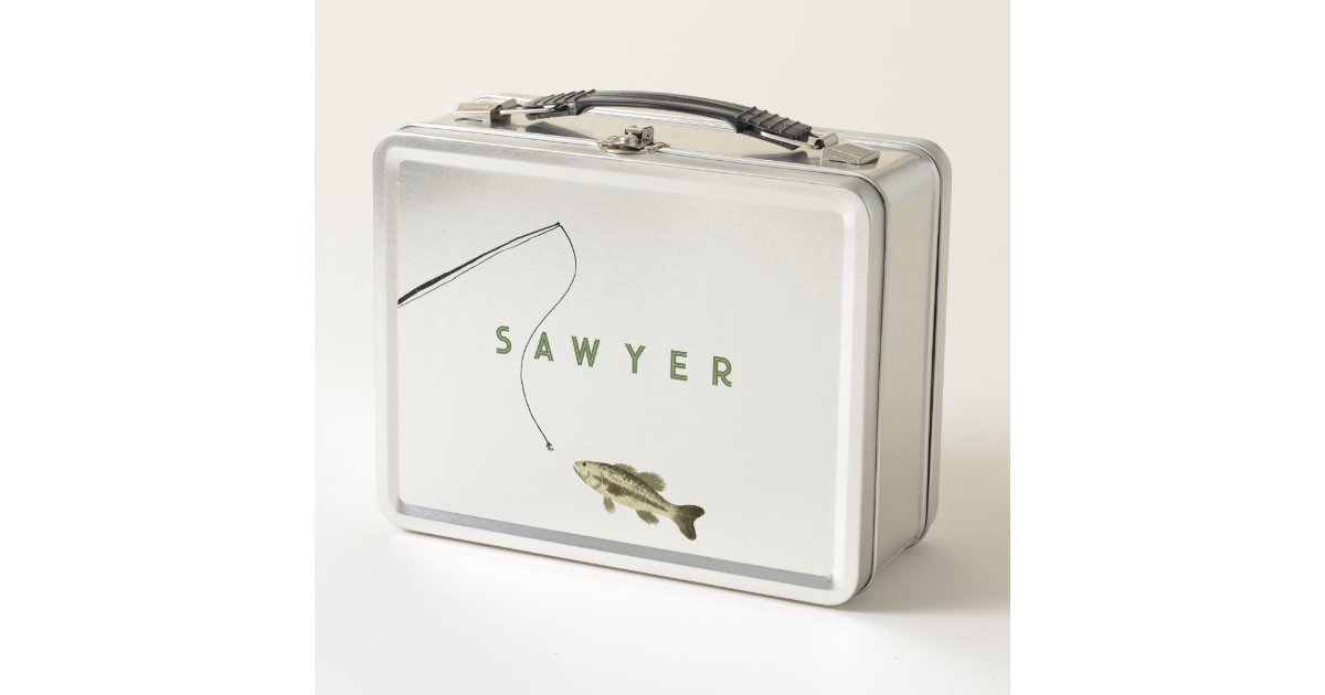 Personalized Fishing Metal Lunch Box | Zazzle
