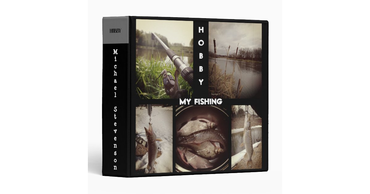 Personalized fishing photo album . 3 ring binder | Zazzle