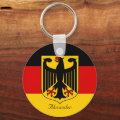 Personalized Flag of Germany with Coat of Arms Keychain | Zazzle