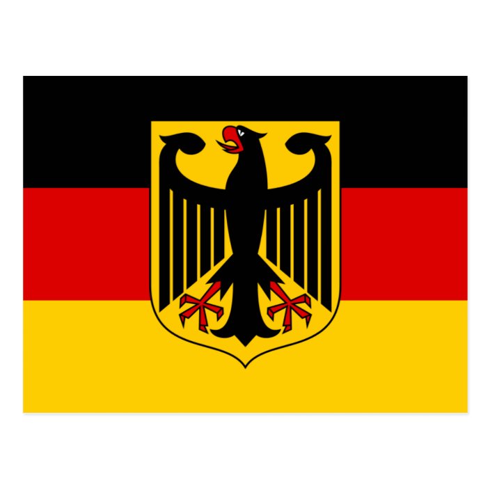 Personalized Flag of Germany with Coat of Arms Postcard | Zazzle.com