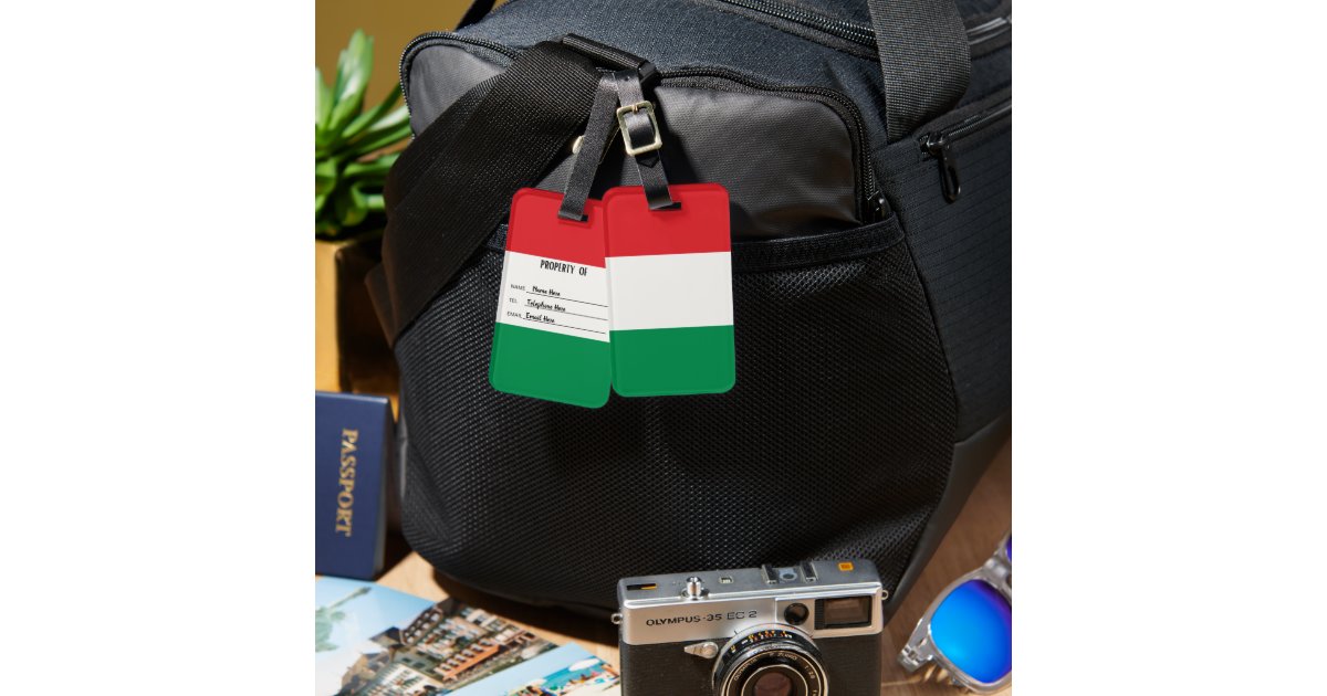 Personalized Flag Of Italy Luggage Tag | Zazzle