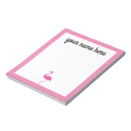 Personalized Flamingo Notepad | Zazzle