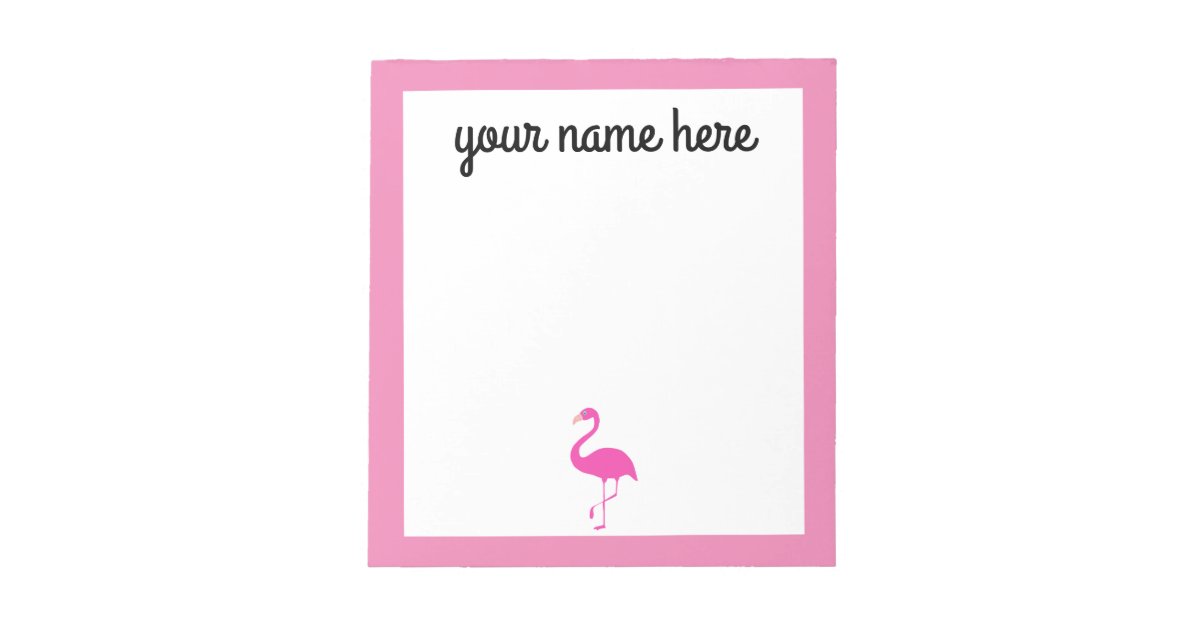 Personalized Flamingo Notepad | Zazzle