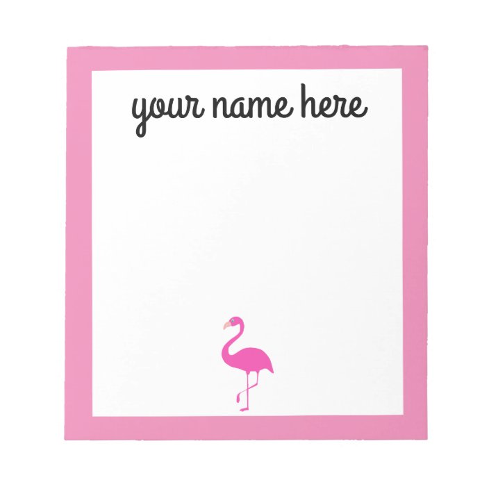 Personalized Flamingo Notepad | Zazzle.com