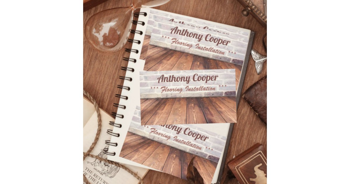 Personalized flooring photo business card | Zazzle
