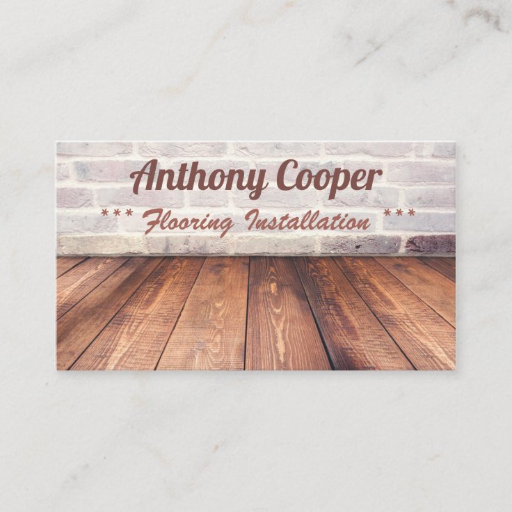 Personalized flooring photo business card | Zazzle