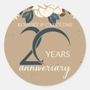 20th Anniversary Stickers | Zazzle