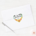 Personalized Floral Heart 50th Wedding Anniversary Heart Sticker | Zazzle