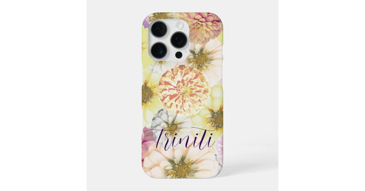 Personalized Floral Name Phone Case for Women | Zazzle