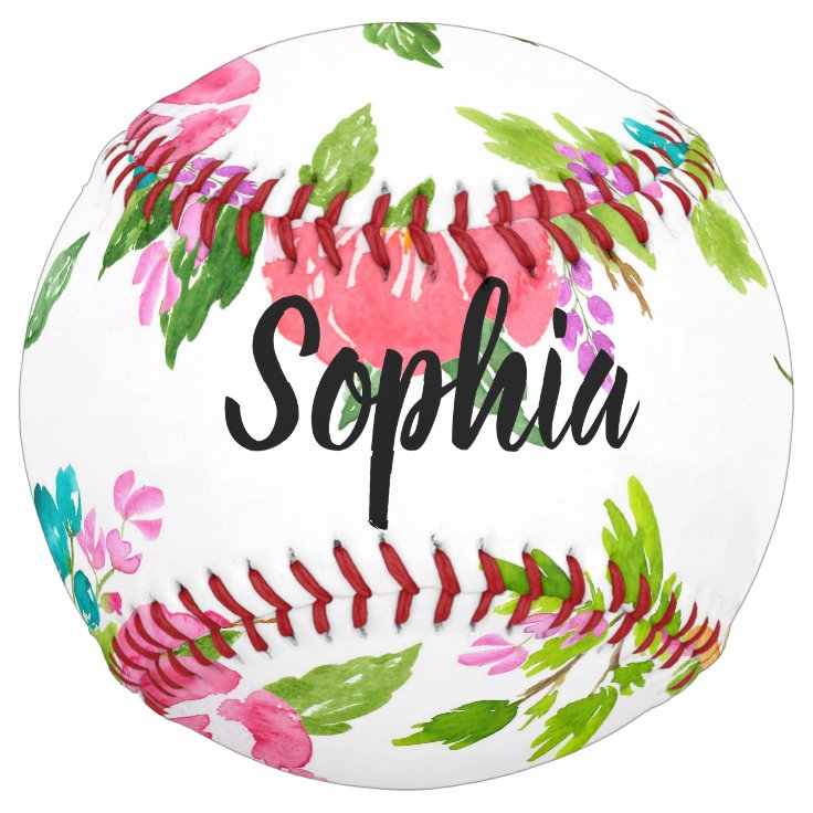Personalized Flower Girl Softball Ball Proposal | Zazzle