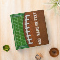 Personalized Football Binder, Cool Football Field 3 Ring Binder | Zazzle