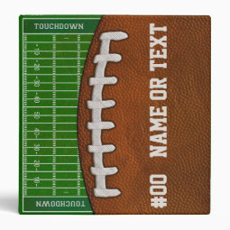 Personalized Football Binder, Cool Football Field 3 Ring Binder | Zazzle