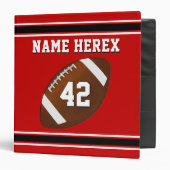 Personalized Football Binder, Your Colors and Text 3 Ring Binder | Zazzle