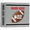 Personalized Football Binders, Football Memories 3 Ring Binder | Zazzle
