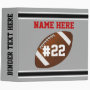 Personalized Football Binders, Football Memories 3 Ring Binder | Zazzle