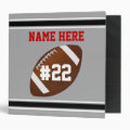 Personalized Football Binders, Football Memories 3 Ring Binder | Zazzle