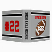 Personalized Football Binders, Football Memories 3 Ring Binder | Zazzle