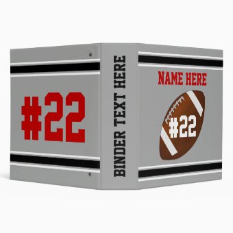 Personalized Football Binders, Football Memories 3 Ring Binder | Zazzle