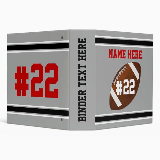 Personalized Football Binders, Football Memories 3 Ring Binder | Zazzle