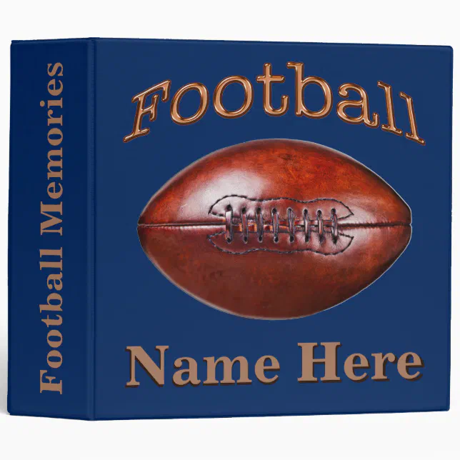 Personalized Football Binders Your COLORS and TEXT | Zazzle