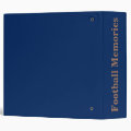 Personalized Football Binders Your COLORS and TEXT | Zazzle