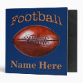 Personalized Football Binders Your COLORS and TEXT | Zazzle