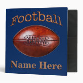 Personalized Football Binders Your COLORS and TEXT | Zazzle