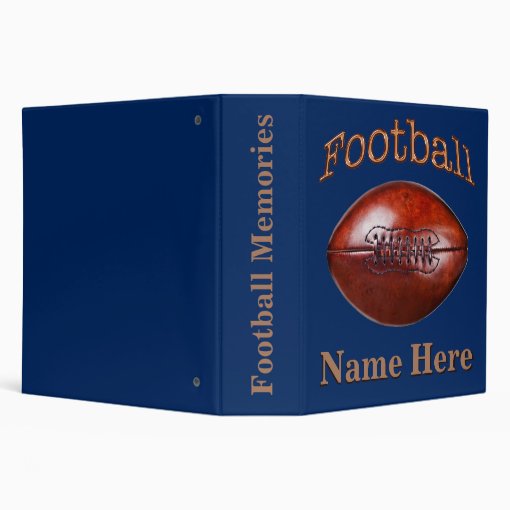 Personalized Football Binders Your COLORS and TEXT | Zazzle