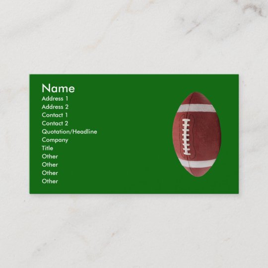Personalized Football Business Cards | Zazzle.com