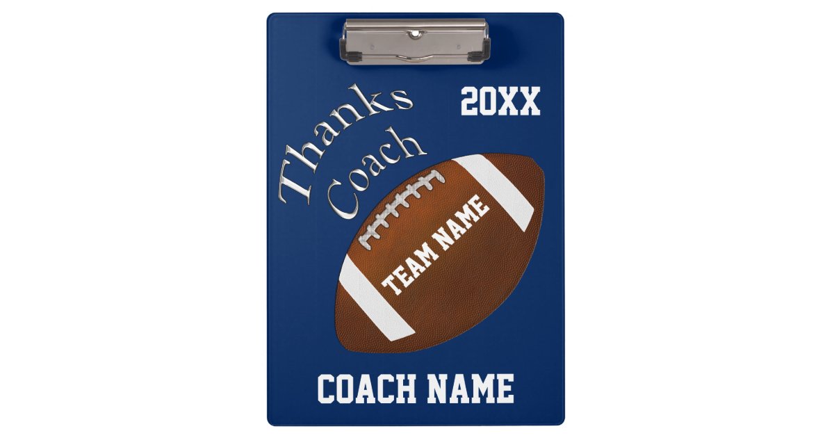 Personalized Football Clipboards for Coaches | Zazzle