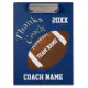 Personalized Football Clipboards for Coaches | Zazzle